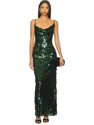 MORE TO COME Winifred Maxi Dress - Dark Green