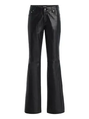 EB DENIM Maria Leather Mid-Rise Bootcut Jeans
