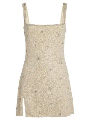 CLIO PEPPIATT Pamela Mini Dress - Silver