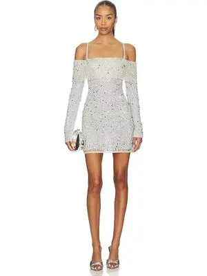 LOVERS AND FRIENDS Holly Sequin Mini Dress - Silver Sequin