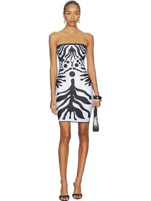 DI PETSA Iris Lycra Mini Dress - Black & White
