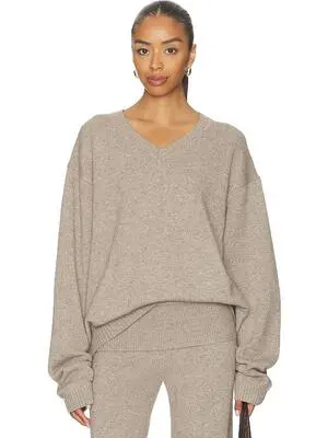 SKIMS Cashmere Oversized Boyfriend Sweater - Linen