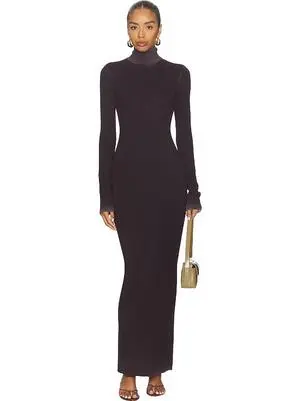 Cotton Citizen Verona Turtleneck Maxi Dress - Vintage Eggplant