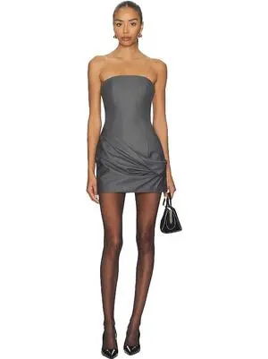 ALL THE WAYS Bray Strapless Mini Dress - Grey