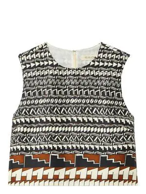 HEIRLOME Plus Alex Jurado Printed Silk-satin Tank