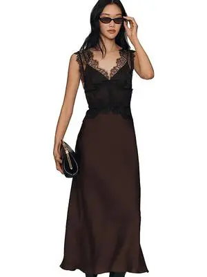ELODIE THE LABEL Fabien Maxi Dress - Chocolate