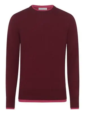 Gabriela Hearst Wells Reversible Knit Sweater In Cashmere And Silk - Bordeaux/fuchsia