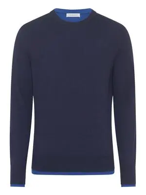 Gabriela Hearst Wells Reversible Knit Sweater - Electric Navy/cobalt