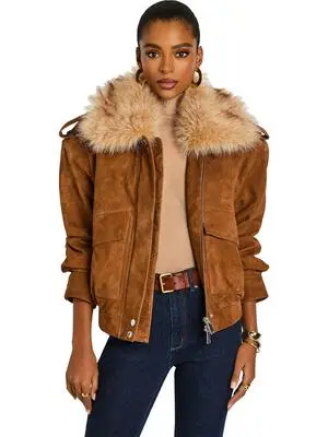 Retrofete Erynn Suede Jacket - Cognac