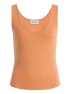 HIGH SPORT Wool Blend Tank Top - Orange