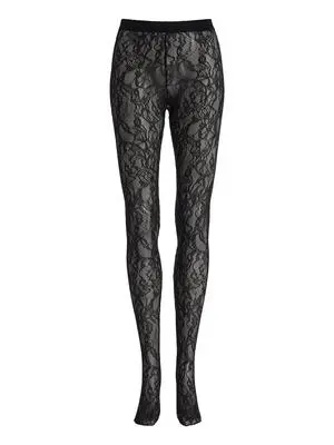 Wardrobe.NYC Lace Tights - Black