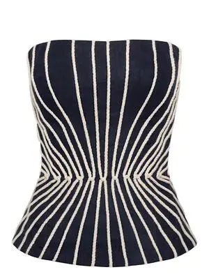 ANDRES OTALORA Silencio Del Sol Embroidered Linen Top