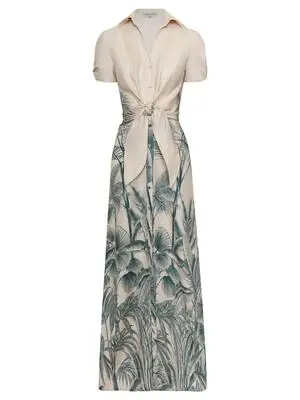 ANDRES OTALORA Bahira Printed Linen Maxi Dress - Print