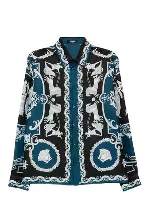 Versace Hall Of Hero Printed Shirt - Black