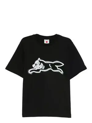 ICECREAM Spray Paint Running Dog T-shirt - Black