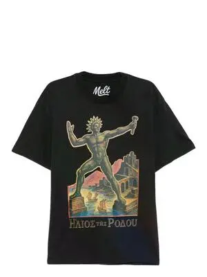 MELT Cotton Printed T-shirt - Black