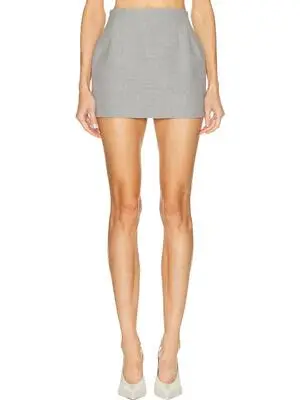 Wardrobe.NYC Contour Mini Skirt - Grey Marl
