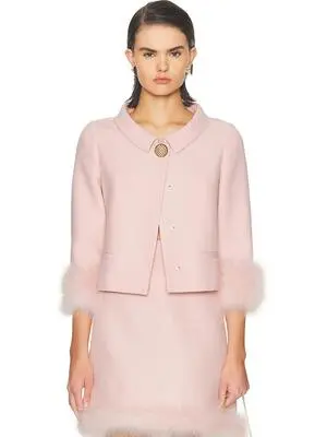 Valentino Garavani Feather Crepe Jacket - Rose