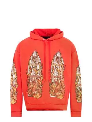 WHO DECIDES WAR BY EV BRAVADO Kangaroo-pocket Hoodie - Red