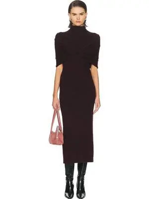SEROYA Wisteria Midi Dress - Merlot