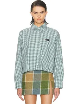 Miu Miu Button Up - Smeraldo & Bianco