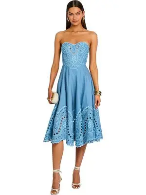 Charo Ruiz Ibiza Marlin Long Dress - Blue Sealace