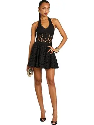 Charo Ruiz Ibiza Sandlight Short Dress - Black Sealace