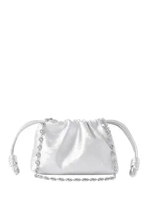 Loewe Flamenco Mini Clutch - Silver