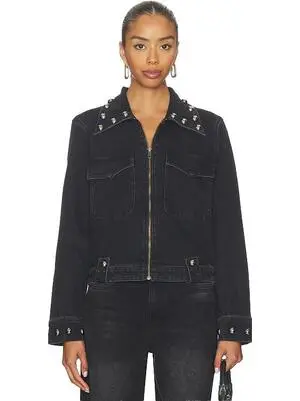Rails Roxbury Embellished Denim Jacket - Black