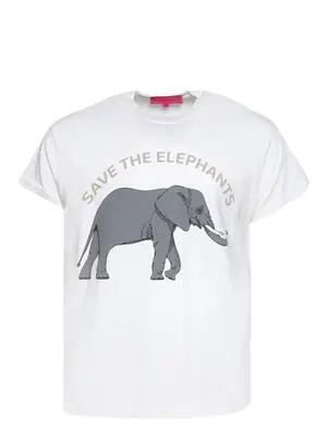 THE ELDER STATESMAN Elephant Tee - White