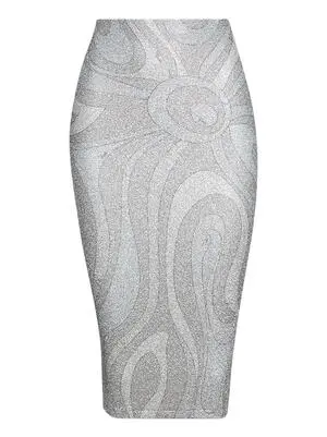Emilio Pucci Marmo Print Midi Skirt - Silver