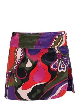 Emilio Pucci Orchidee Print Mini Skirt - Multi