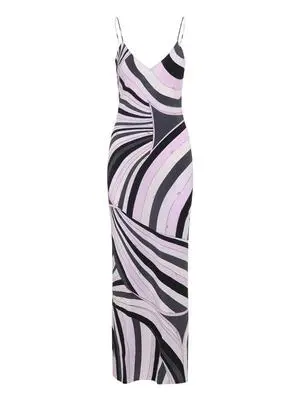 Emilio Pucci Iride Print Long Dress - Pink