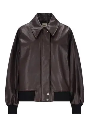 Khaite Shelman Lambskin Jacket - Black