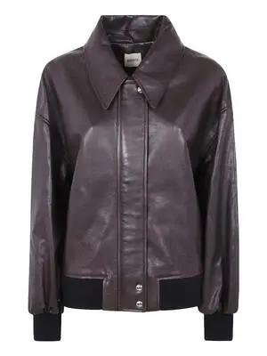 Khaite Shelman Lambskin Jacket - Brown