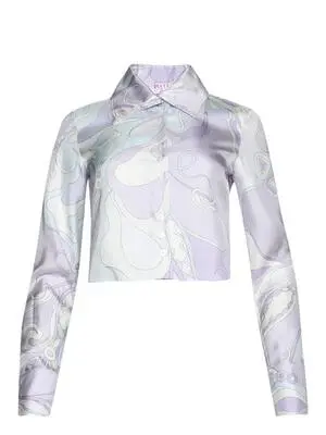 Emilio Pucci Orchidee Print Silk Twill Shirt - Purple