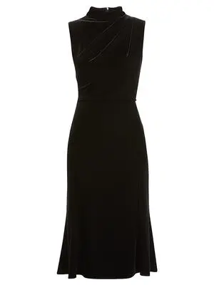 Shoshanna Audrey Sleeveless Velvet Dress - Jet