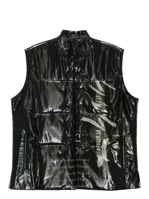 Yohji Yamamoto Graphic-print Padded Jacket - Black