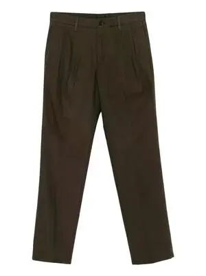 Aspesi Pleated Cotton Trousers - Brown