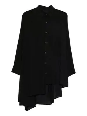 Yohji Yamamoto Raglan Long Sleeve Blouse - Black