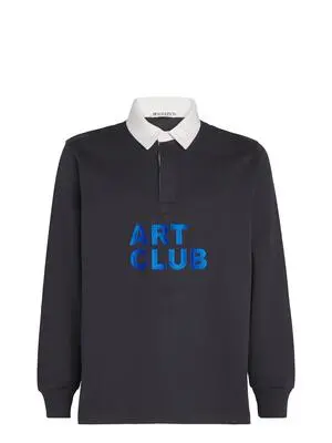 JW Anderson Jersey Art Club Rugby Sweatshirt - Black