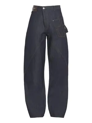 JW Anderson Twisted Wide-leg Jeans - Blue