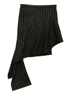Monse Pinstriped Deconstructed Skirt - Brown