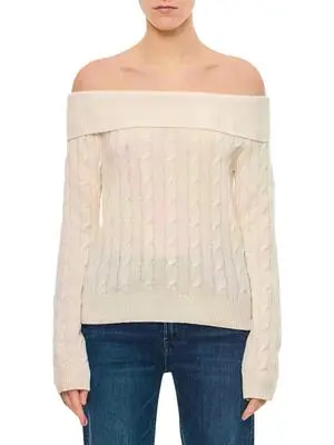 Ralph Lauren Off-shoulder Pullover - Neutrals