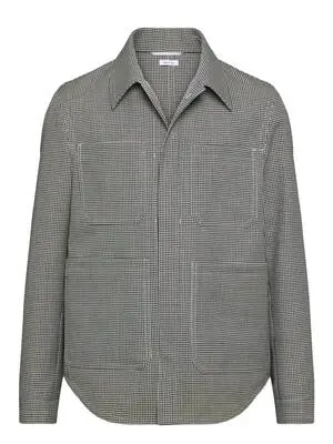 Thom Browne Houndstooth Shirt Jacket - Grey