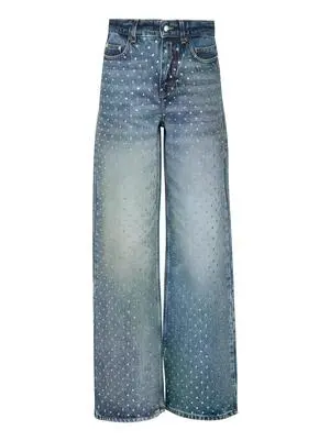 Monse Crystal-studded Jeans - Blue