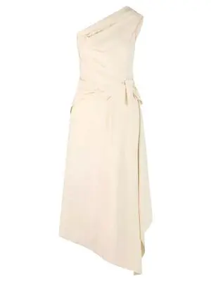 Monse Draped One-shoulder Dress - Neutrals