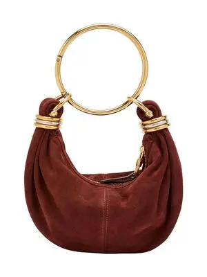 Chloé Suede Top Handle Bag - Tan