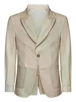 FRANZESE COLLECTION Single-button Patch-pocket Blazer - Neutrals