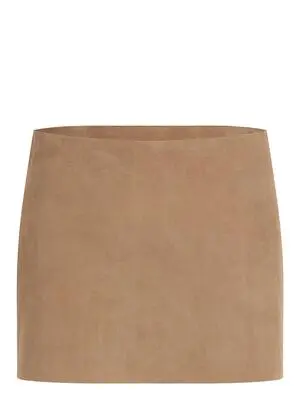 KHAITE Khaite Suede Mini Skirt
